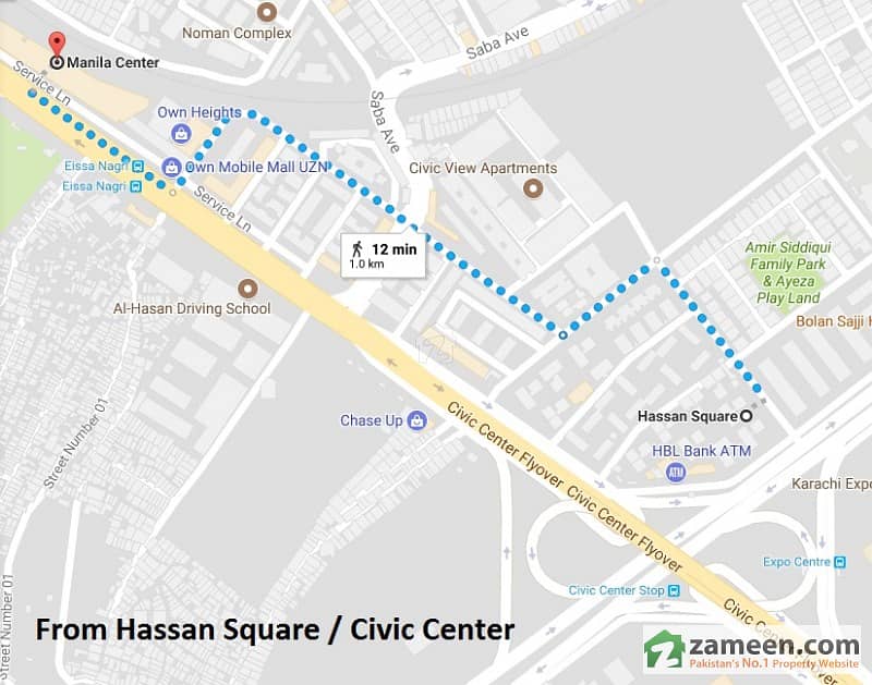 Manila Center Near Hassan Square - Flat For Sale Gulshan-e-Iqbal ...