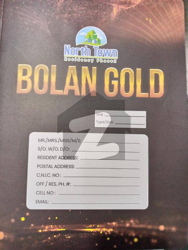 GFS Bolan Gold Plot For Sale North Town Residency - Phase 2, Hub River ...