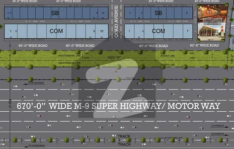 M9 Main Super Highway 4400 Sq. Yards Commercial Plot Nooriabad ...