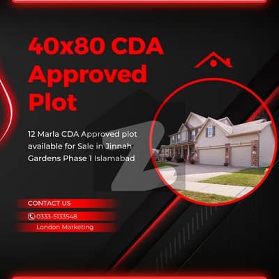 CDA Approved Street 24 plot available for Sale Jinnah Gardens Phase 1 ...