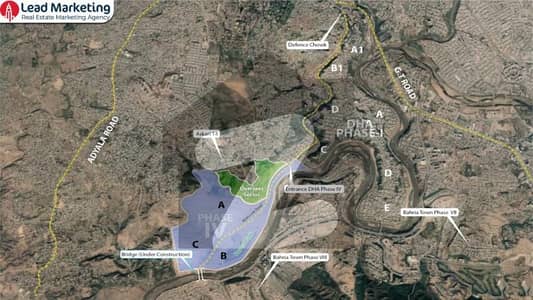 Dha Phase 4 Overseas Sector 1 Kanal Plot back open Street 001 DHA Phase ...