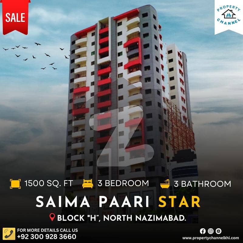 SAIMA PAARI STAR 3 BEDROOMS APARTMENT Saima Pari Star, North Nazimabad ...