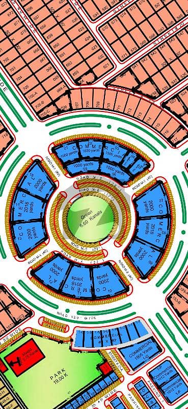 Main boulevard 4080 commercial plot Top City 1 - Block A, Top City 1 ...