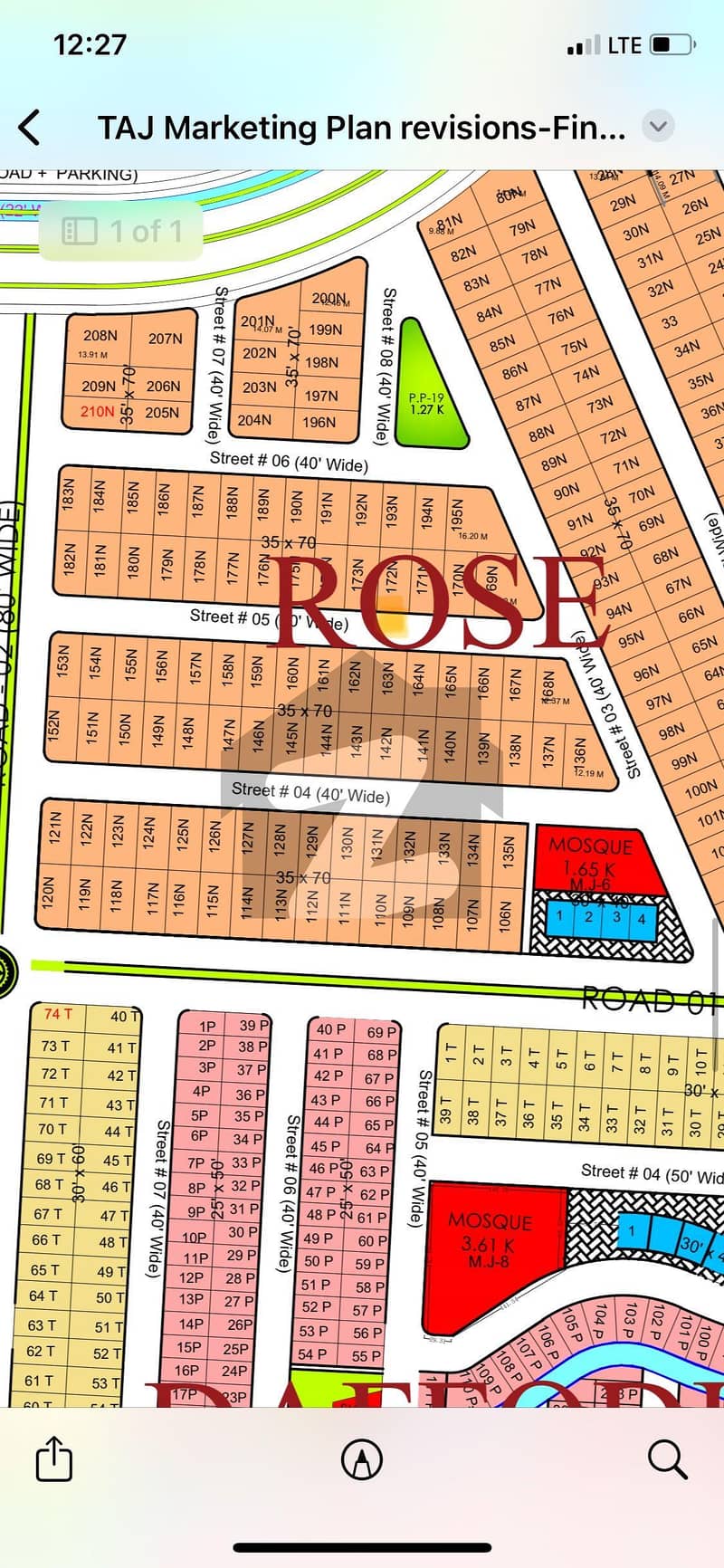 10 Marla Level Sun Face Plot In Rose Block Taj Residencia - Rose Block, Taj Residencia ...