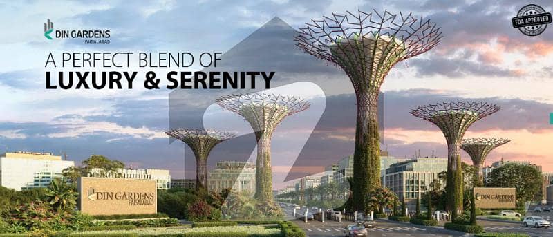 Din Gardens Faisalabad - City Walk Commercial Plazas Din Gardens, Canal ...