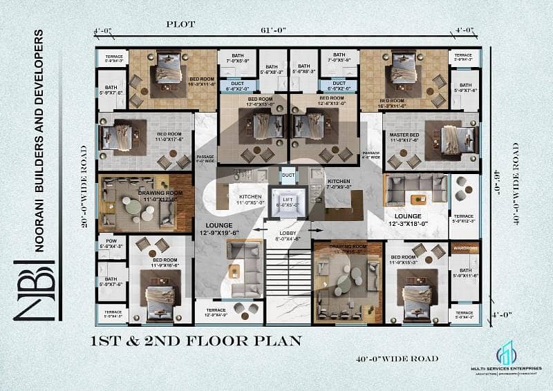 Prime Location 1725 Square Feet Upper Portion In Central PECHS Block 2 ...
